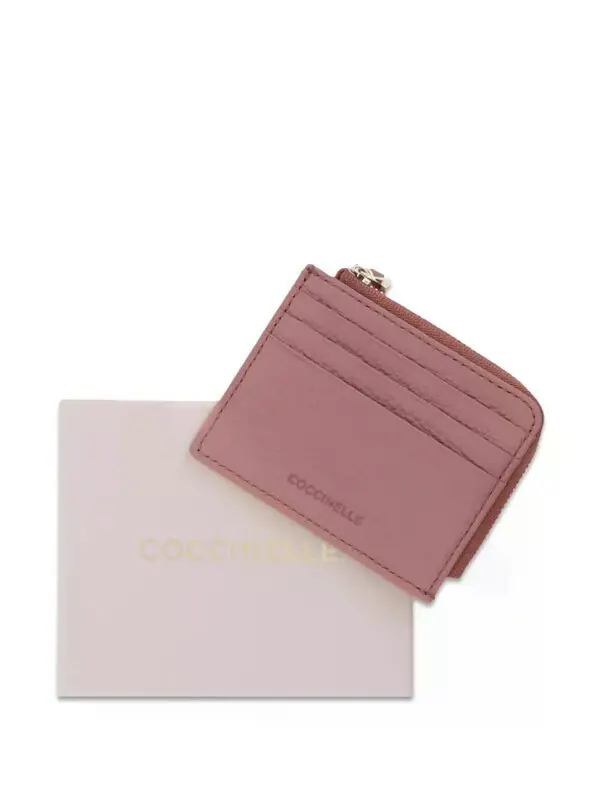 COCCINELLE Small Tassel Pebbled-leather Cardholder