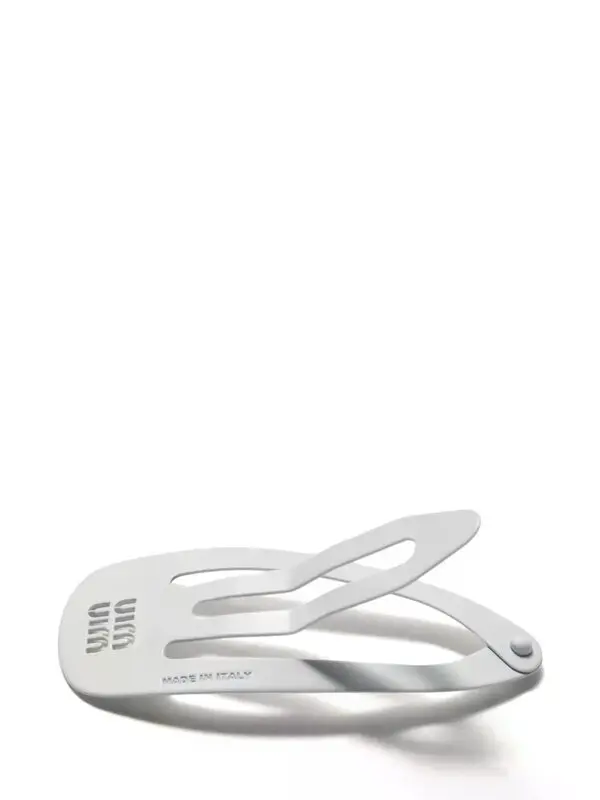 Miu Miu Logo Hair Clips Set Of 2