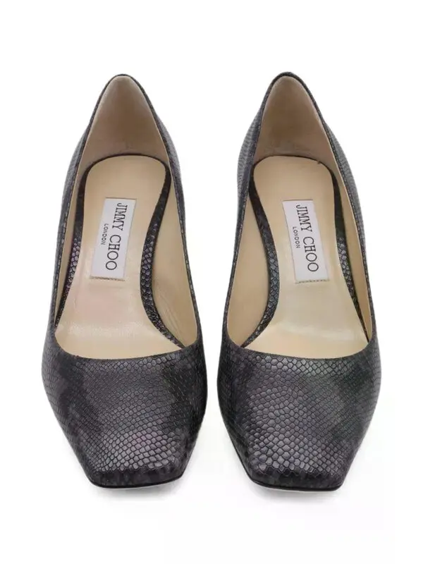 JIMMY CHOO Dianne Snake-embossed Pumps
