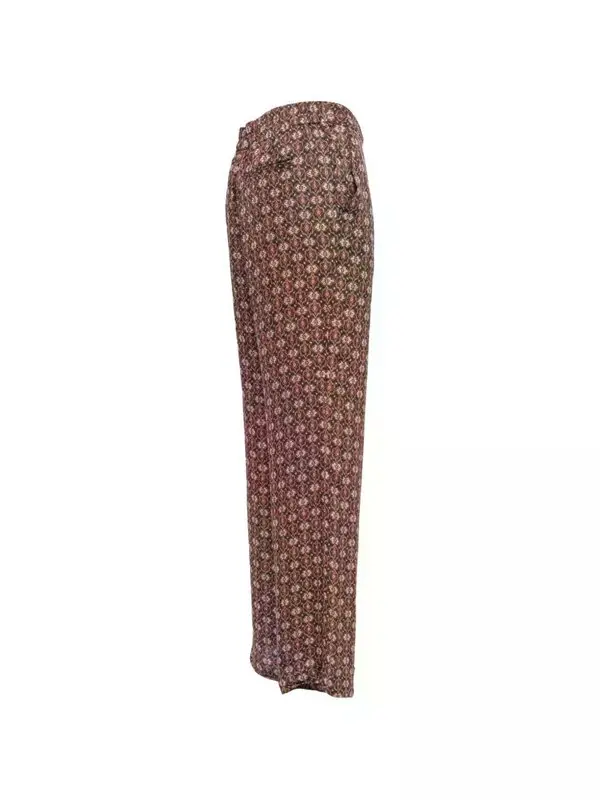 Theory Printed Straight-leg Trousers