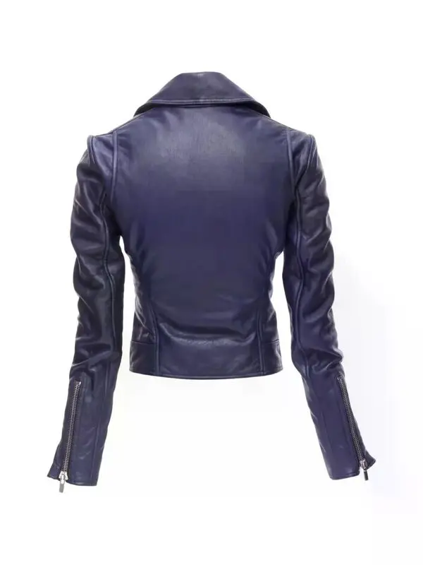 Balenciaga 2014 Biker Leather Jacket - Blue