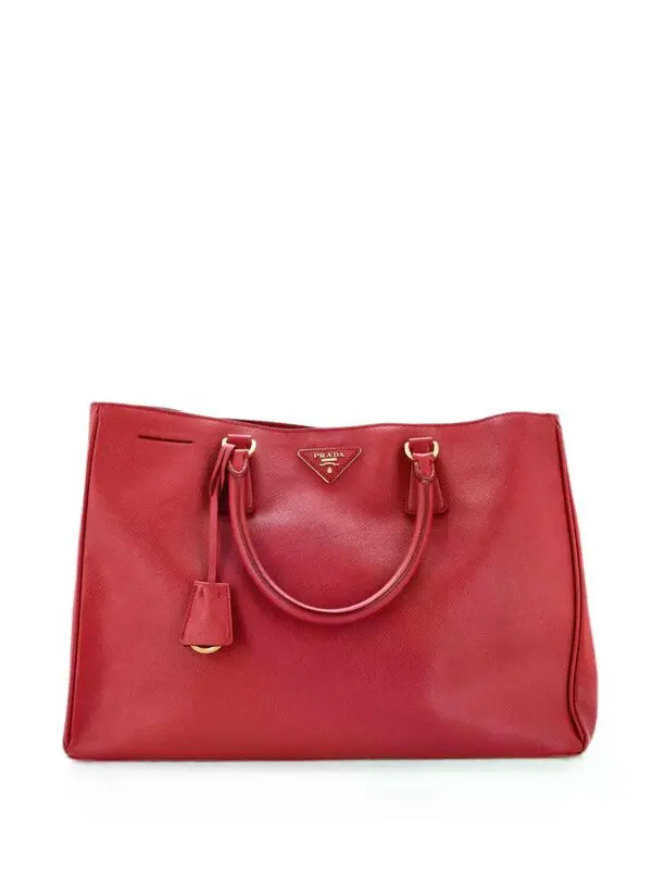 Prada Lux Open Saffiano Leather Large Tote Bag - Red