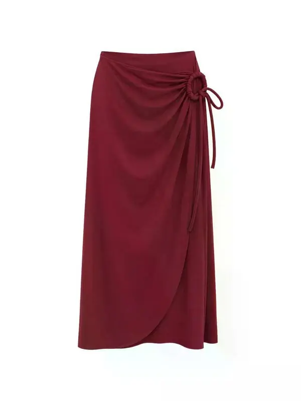 Max Mara Wrap-style Midi Skirt
