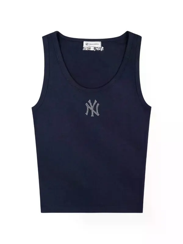 SPORTY & RICH X Yankees Krystal Cropped Tank Top - Blue