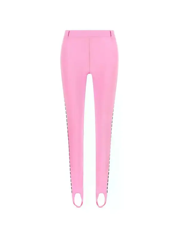 Moschino Logo-tape Stirrup Leggings - Pink