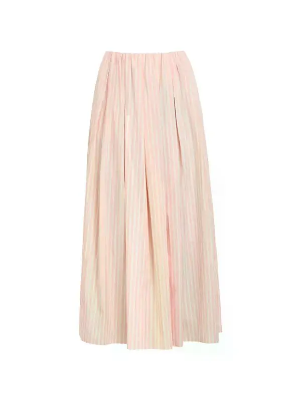Faithfull The Brand Carmen Stripe-print Midi Skirt - Pink