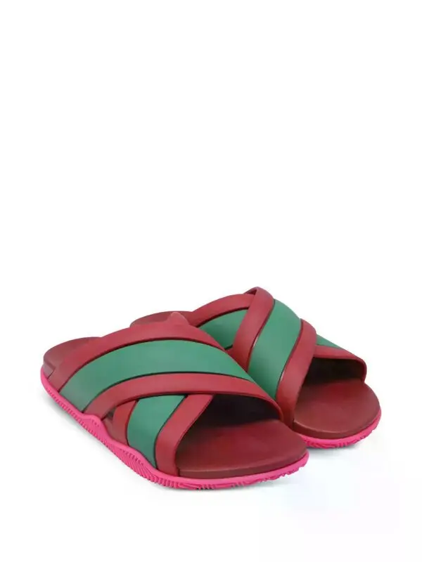 Gucci Web Criss-cross Slide Sandals