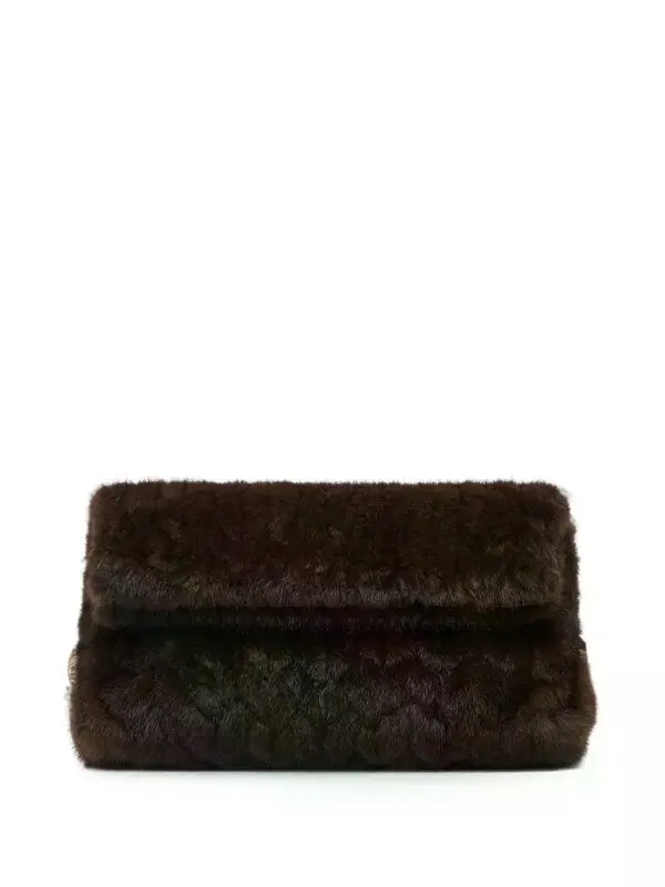 Liu Jo Riccy Bag In Faux Fur - Brown