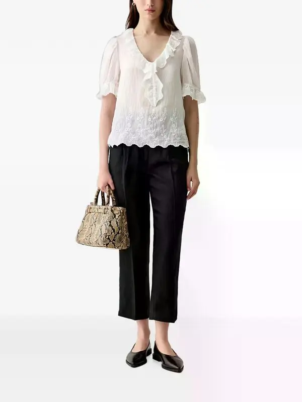 HOSS INTROPIA Carina Ruffled Broderie-anglaise Blouse