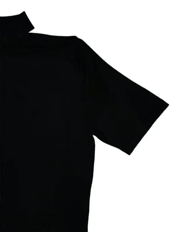 COURREGES Cut-out Merino Wool High Neck T-shirt