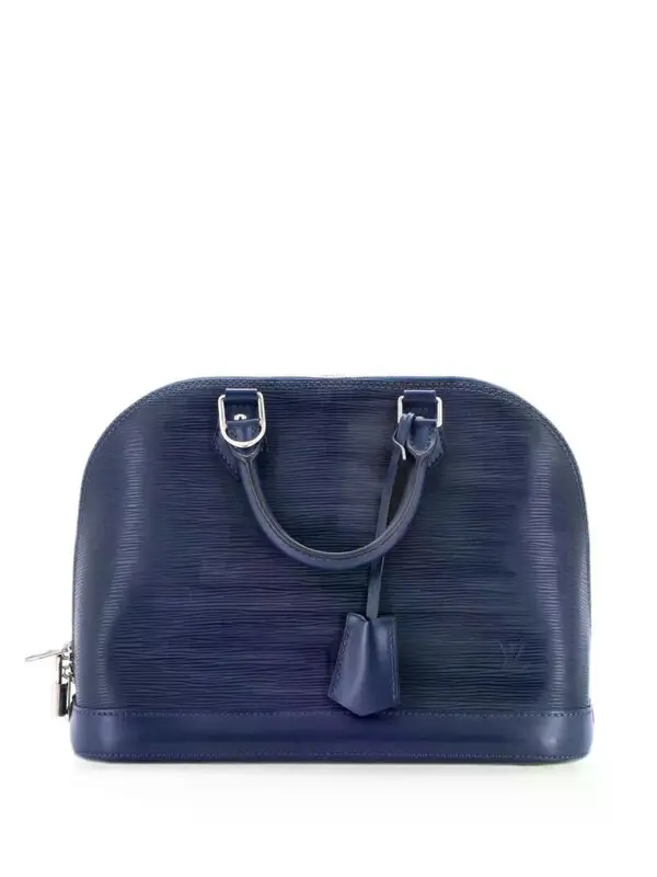LOUIS VUITTON Alma Handbag Epi Leather Pm Satchel - Blue