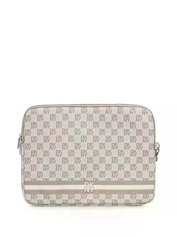Dkny Monogram-print Logo-plaque Laptop Bag