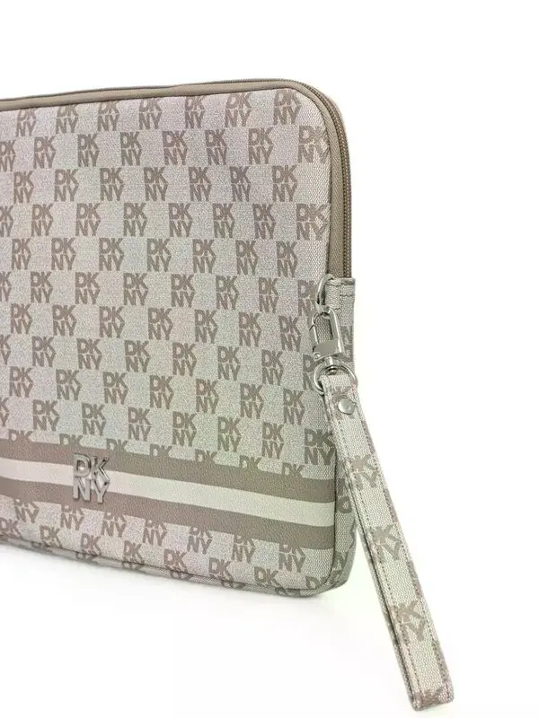 Dkny Monogram-print Logo-plaque Laptop Bag