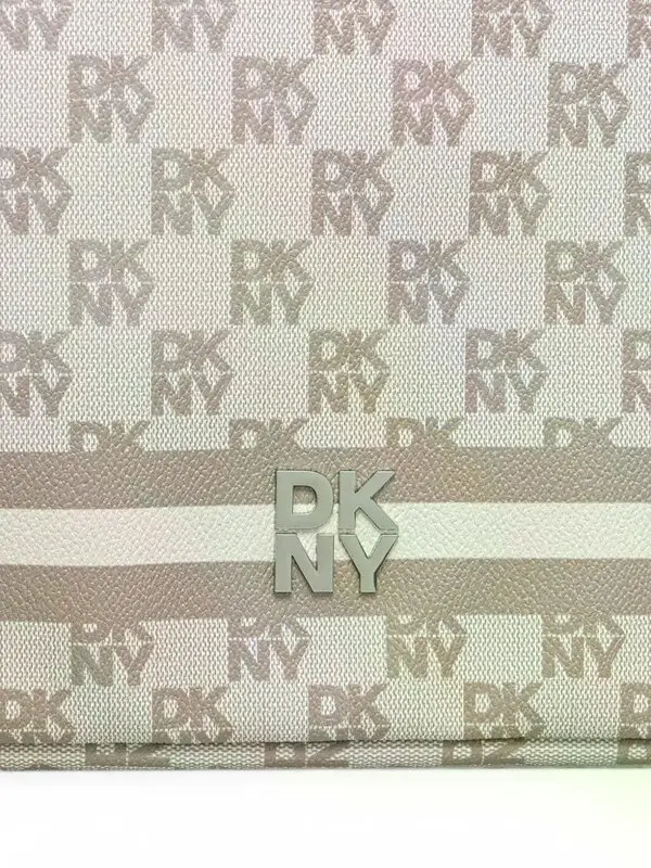 Dkny Monogram-print Logo-plaque Laptop Bag