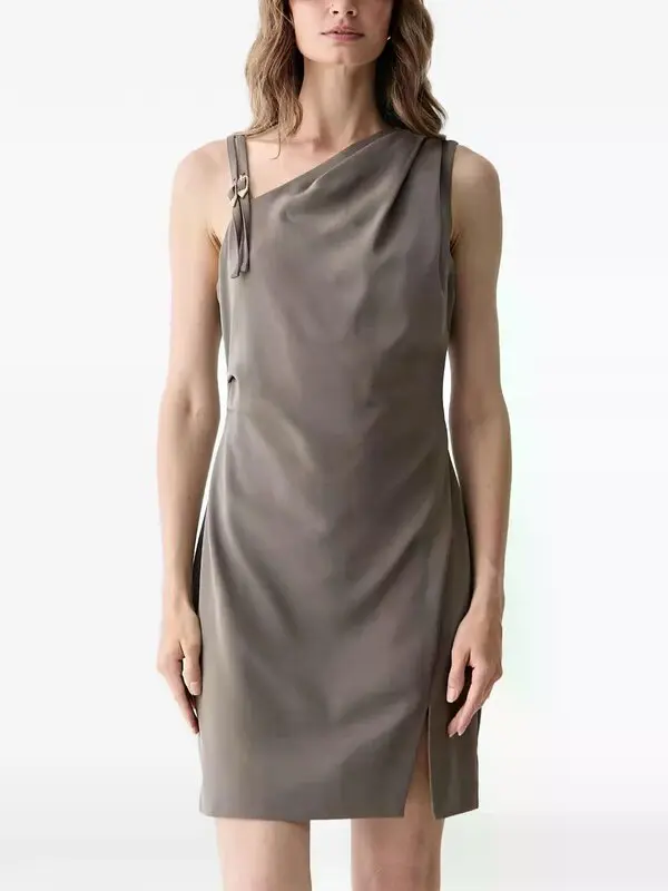 Guess Livia Asymmetric Mini Dress - Brown