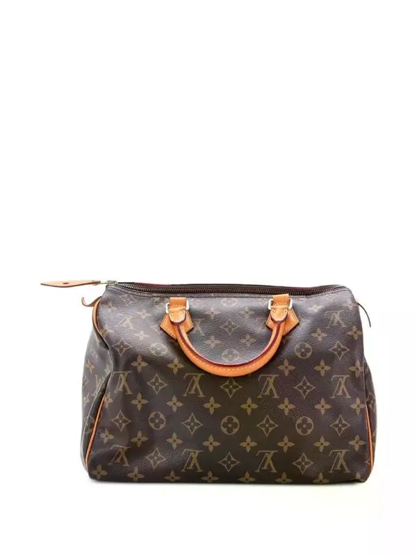 LOUIS VUITTON Speedy Handbag Limited Edition V Monogram Canvas 30 Satchel - Brown