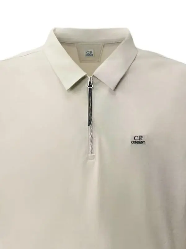 C.P. COMPANY Zip-fastening Long-sleeve Polo Shirt - Neutrals
