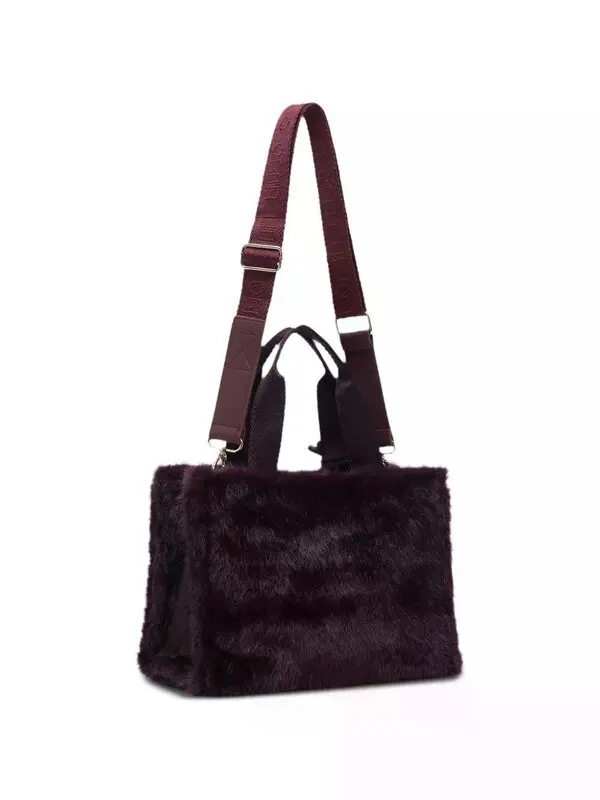 Liu Jo Small Teddy Tote Bag With Zipper Closure - Purple