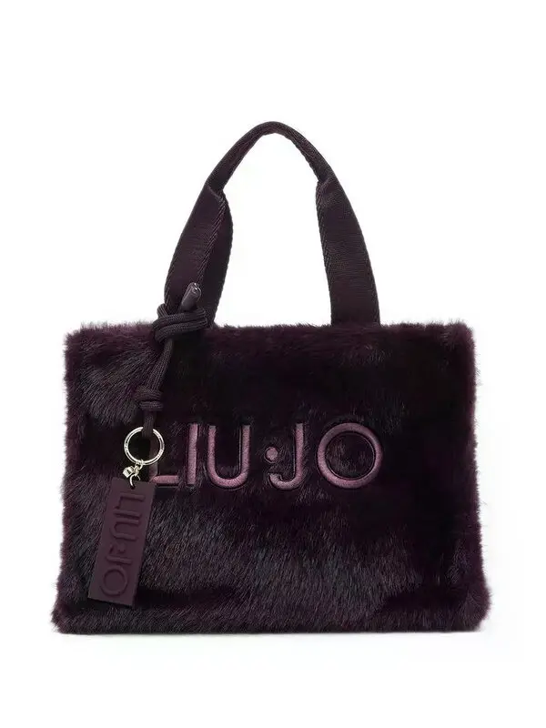 Liu Jo Small Teddy Tote Bag With Zipper Closure - Purple