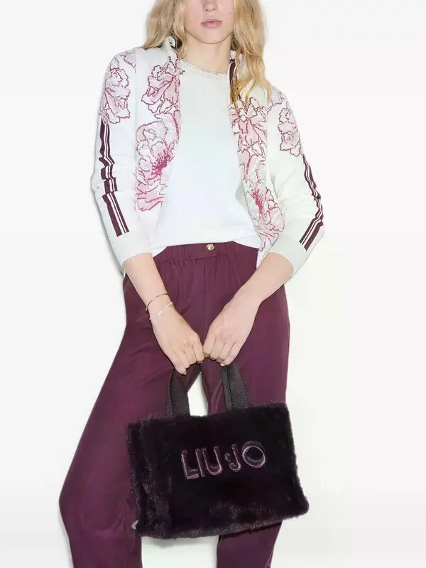 Liu Jo Small Teddy Tote Bag With Zipper Closure - Purple