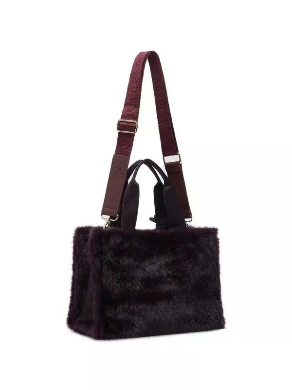 Liu Jo Small Teddy Tote Bag With Zipper Closure - Purple