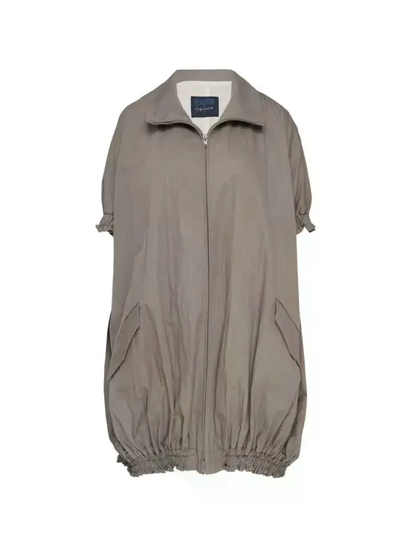 Yohji Yamamoto Short-sleeve Balloon Coat - Brown