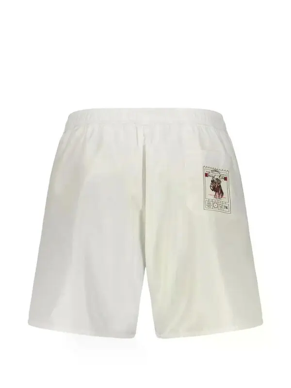 Iceberg Logo-print Graphic-print Beach Shorts - White
