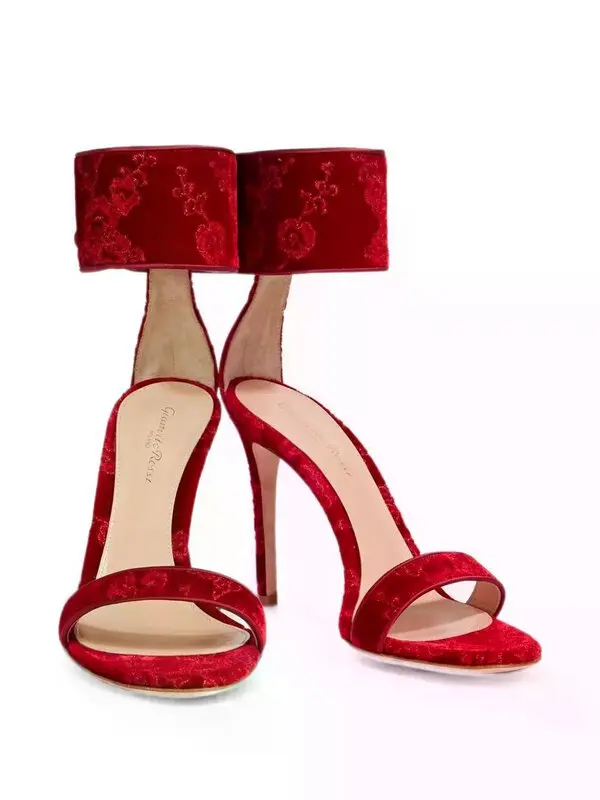 GIANVITO ROSSI Empress Embroidered Sandals