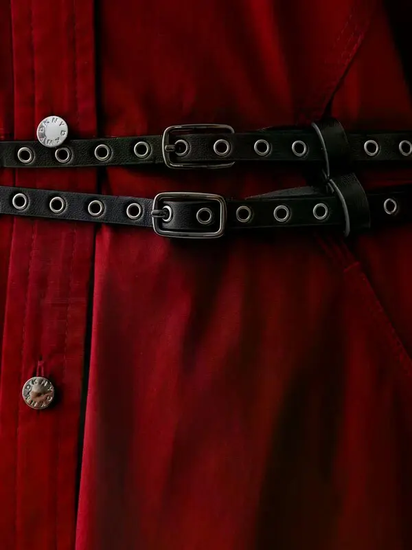 Dkny Belted Button-down Midi Shirt Dress