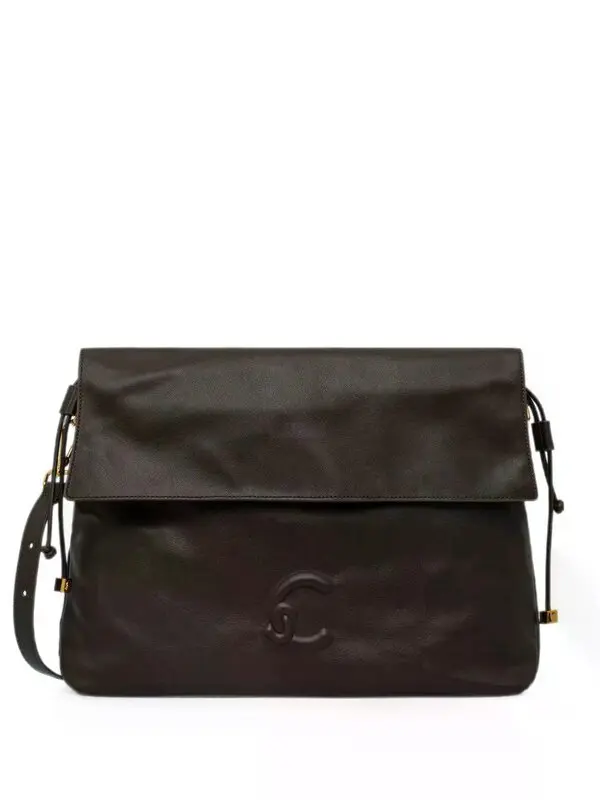 COCCINELLE Embossed-logo Foldover Shoulder Bag