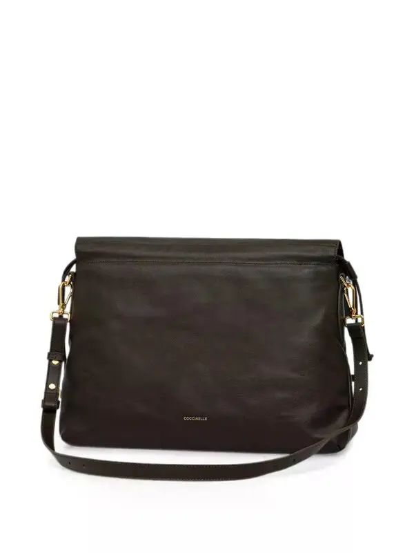 COCCINELLE Embossed-logo Foldover Shoulder Bag