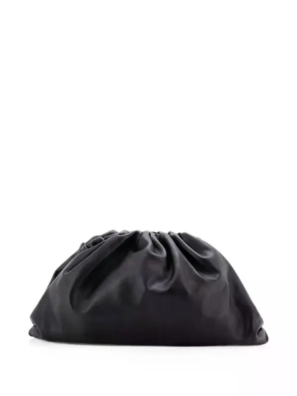 Bottega Veneta The Pouch Leather Clutch Bag - Black