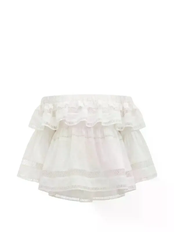 CHRISTY LYNN Angela Off-shoulder Ruffled Blouse