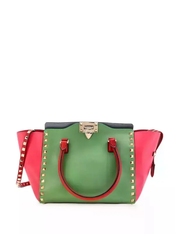 Valentino Garavani Rockstud Rigid Leather Small Tote Bag - Multicolour