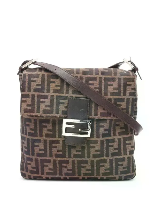 Fendi Zucca Monogram Shoulder Bag - Brown