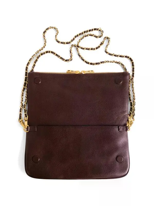 Zadig&Voltaire Rock Grained Leather Clutch Bag - Purple