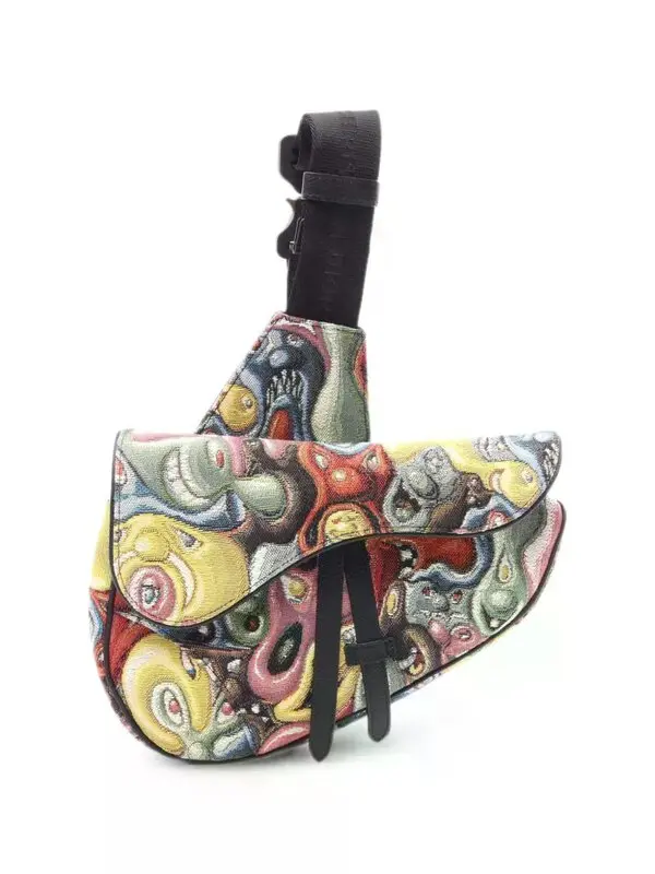 Dior 2010s × Kenny Scharf Saddle Belt Bag - Black