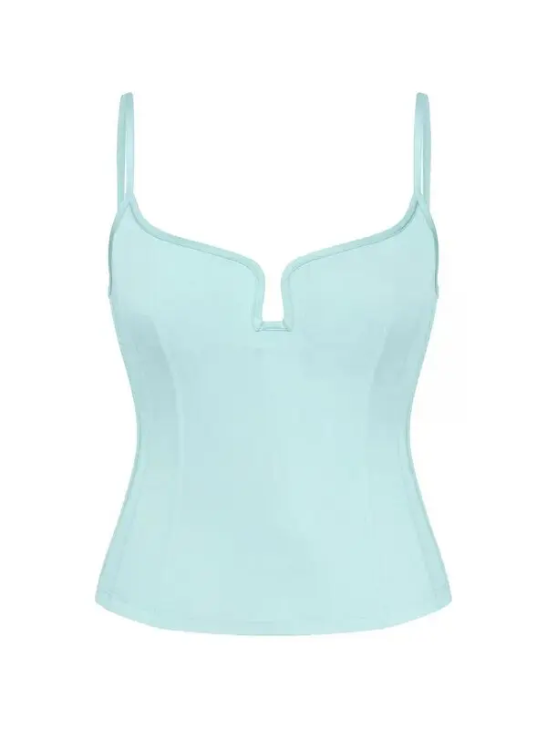 Paris Georgia Marlo Notched-neck Top