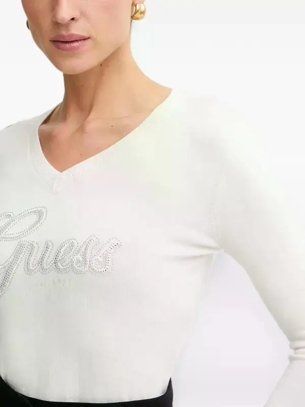 Guess Embellished V-neck Sweater