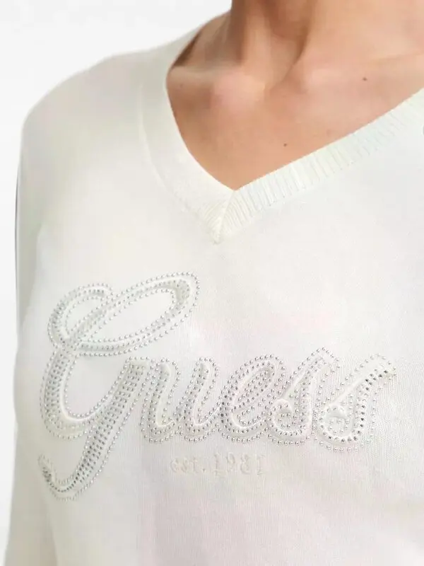 Guess Embellished V-neck Sweater