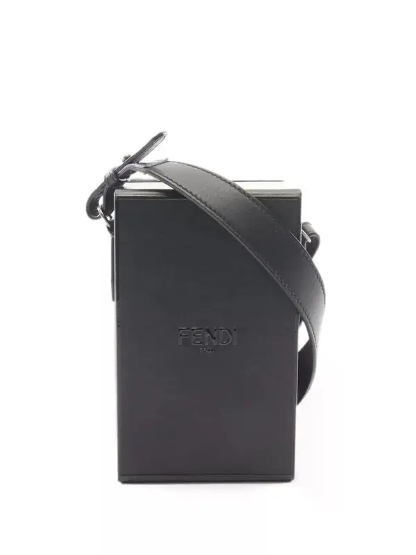 Fendi Embossed Logo Cross Body Bag - Black