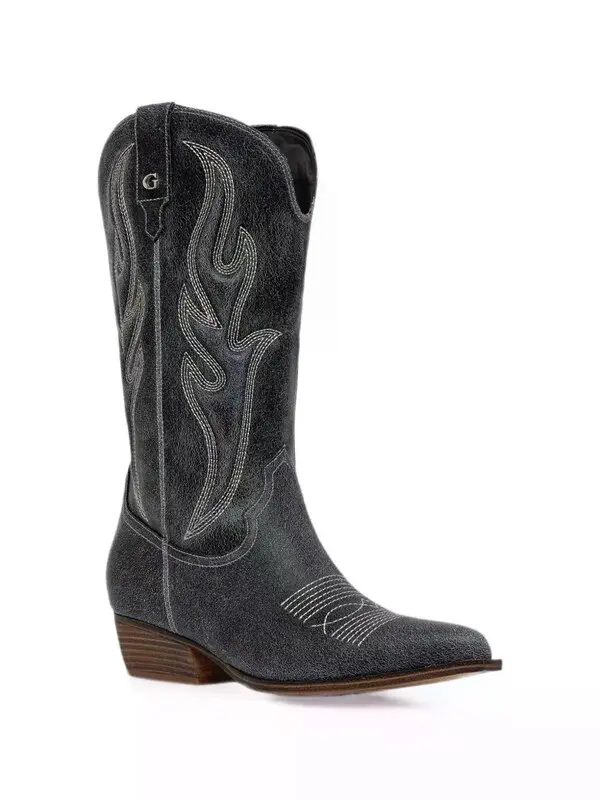 Guess Largena Cowboy Boots - Black