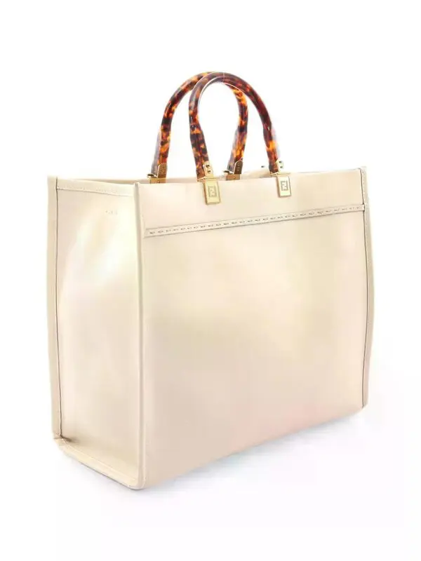 Fendi 2000s Sunshine Leather Tote Bag - Neutrals