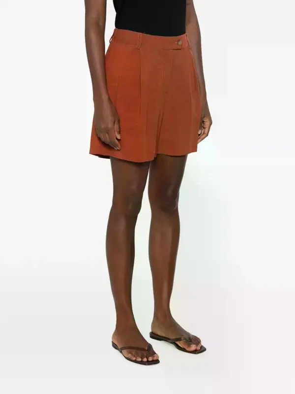 KAOS Pleated High-waisted Shorts