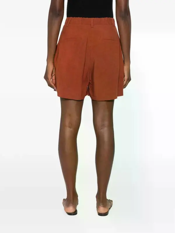 KAOS Pleated High-waisted Shorts