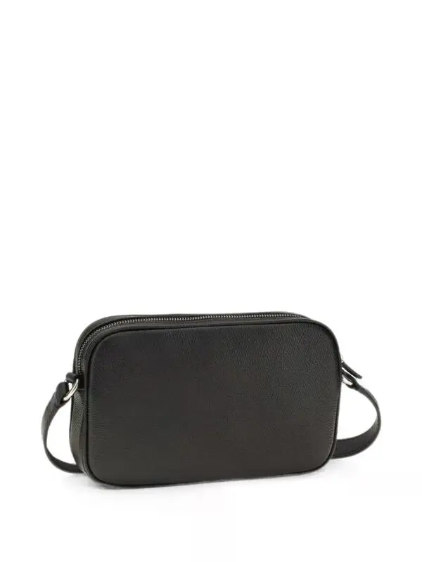 Valentino Garavani Vlogo Signature Leather Messenger Bag - Black