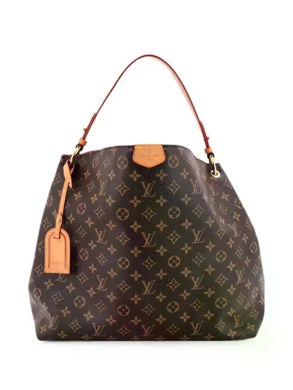 LOUIS VUITTON Graceful Handbag Monogram Canvas Mm Hobo Bag - Brown
