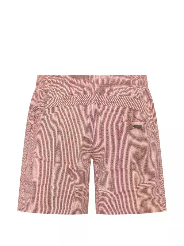 Sundek Striped Seersucker Boardshorts - Red