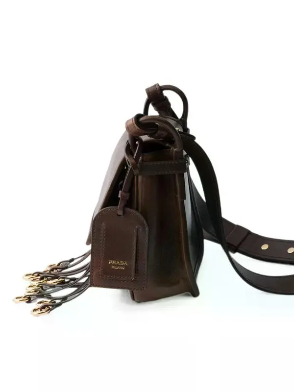 Prada Corsaire Aged Leather Mini Shoulder Bag