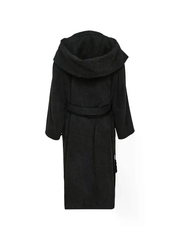 Yohji Yamamoto Hooded Belted Duffle Coat - Grey